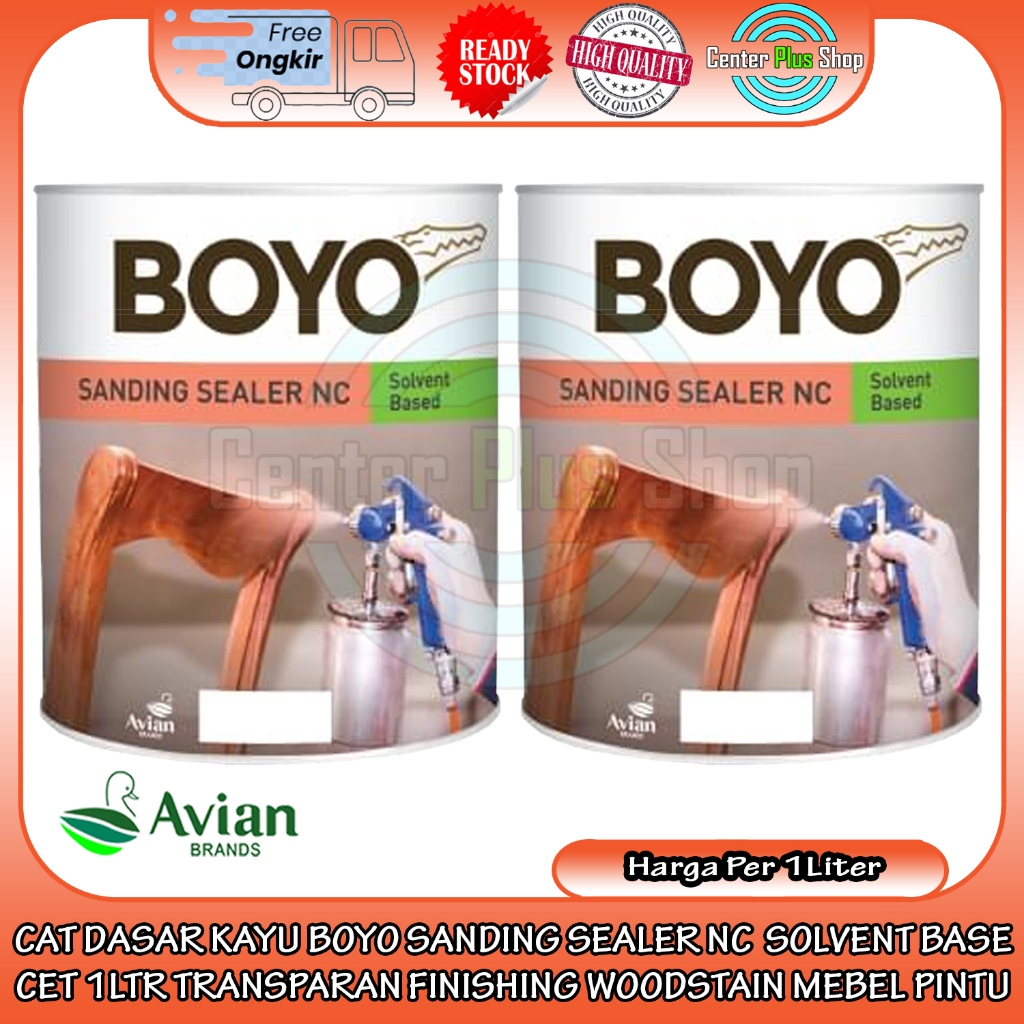 Jual Cat Dasar Kayu Boyo Sanding Sealer Nc Solvent Base Cet 1ltr ...