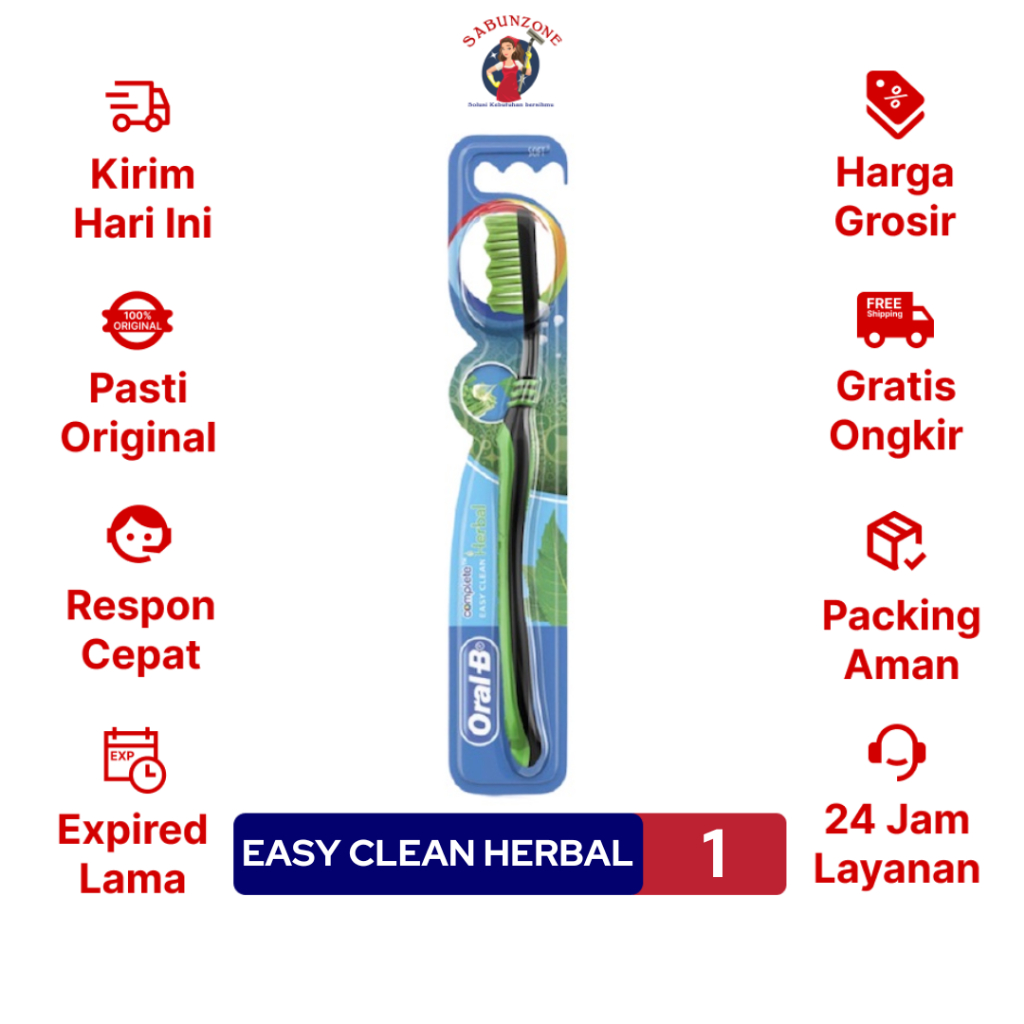 Jual Sikat Gigi Oral B All Rounder Fresh Clean Herbal S40 Isi 1s ...