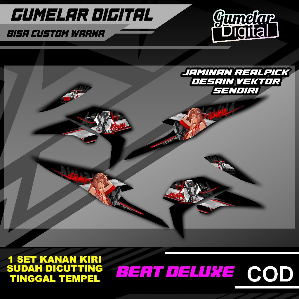 Jual STRIPPING SIMPEL HONDA BEAT DELUXE BEAT STREET ASUNA YUUKI SWORD ...