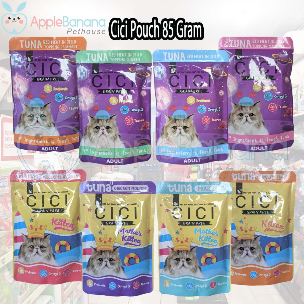 Jual Cici Pouch Sachet Wet Food 85 gram Makanan Basah Kucing Murah ...