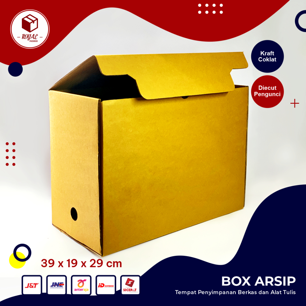 Jual Kardus Box Arsip File - size 39 x 19 x 29 cm Kardus/Arsip/File ...