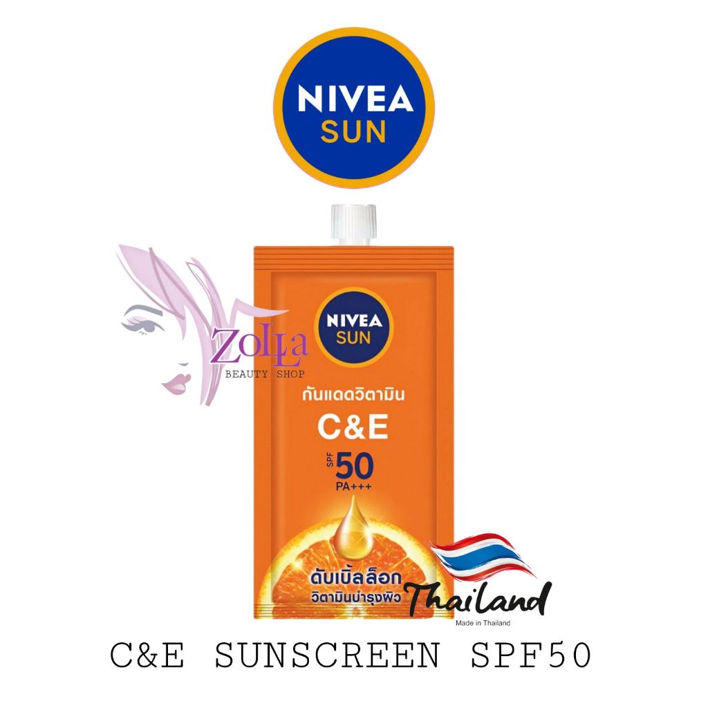 Jual NIVEA SUN C&E SUNSCREEN SPF50 7ml - SUN BLOCK WAJAH ORIGINAL ...