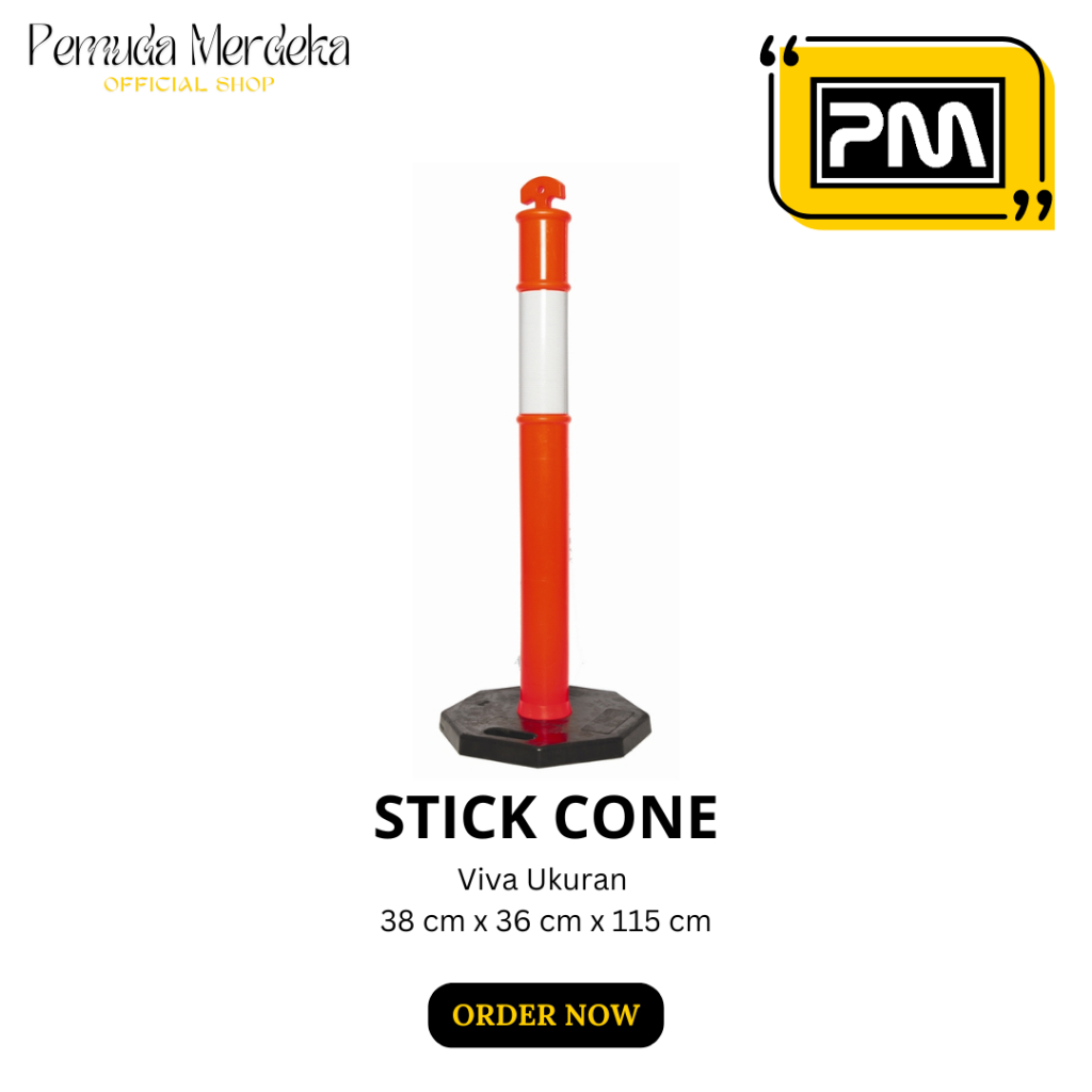 Jual Stick Cone Rubber Viva Traffic Barrier Pembatas Area Tinggi 115cm ...