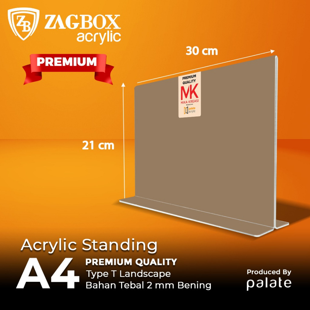 Jual Acrylic Tent Holder - Akrilik Tent Card A4 T Landscape Brosur- PREMIUM | Shopee Indonesia