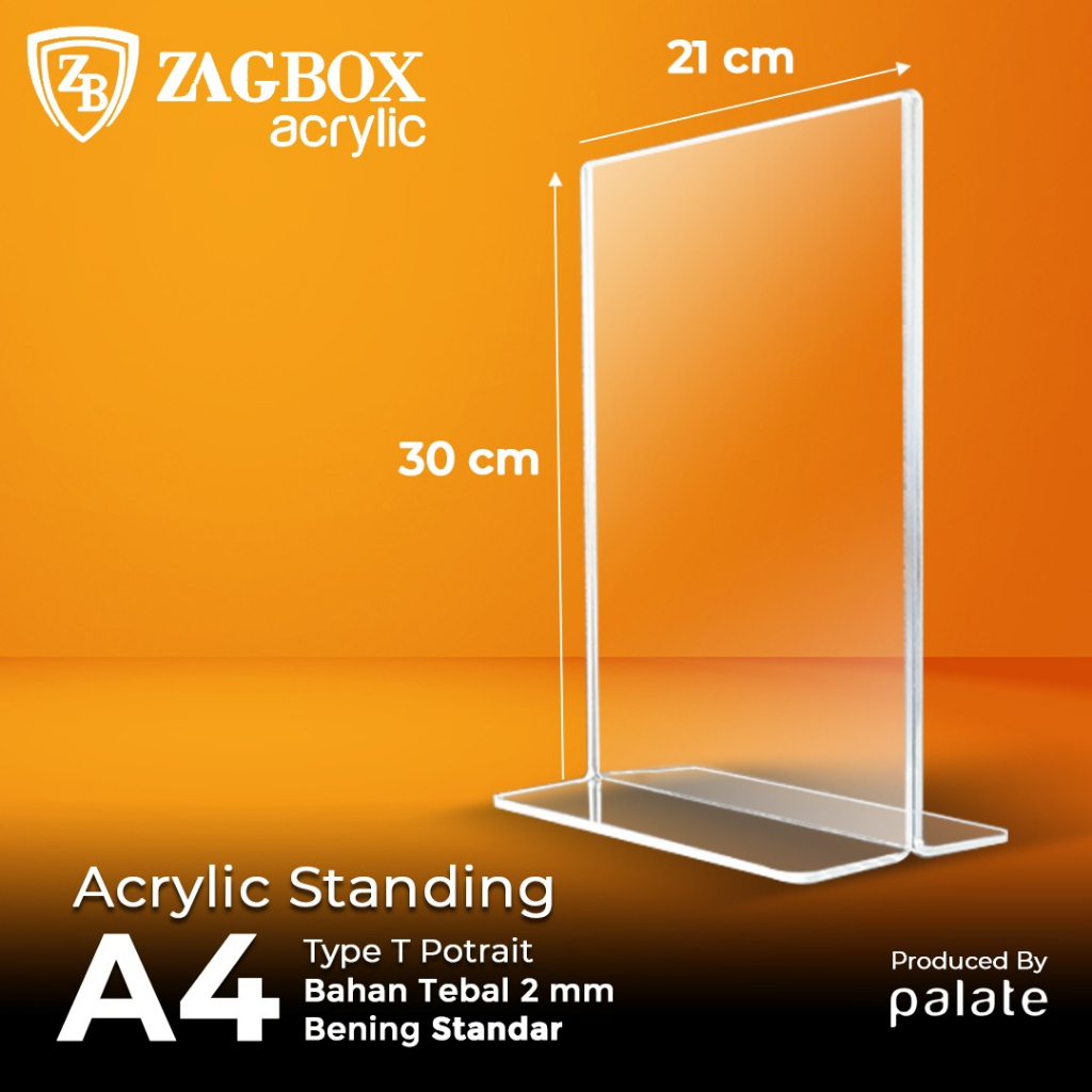Jual Acrylic Tent Holder / Akrilik Tent Card A4 T Portrait 2mm - STANDAR | Shopee Indonesia