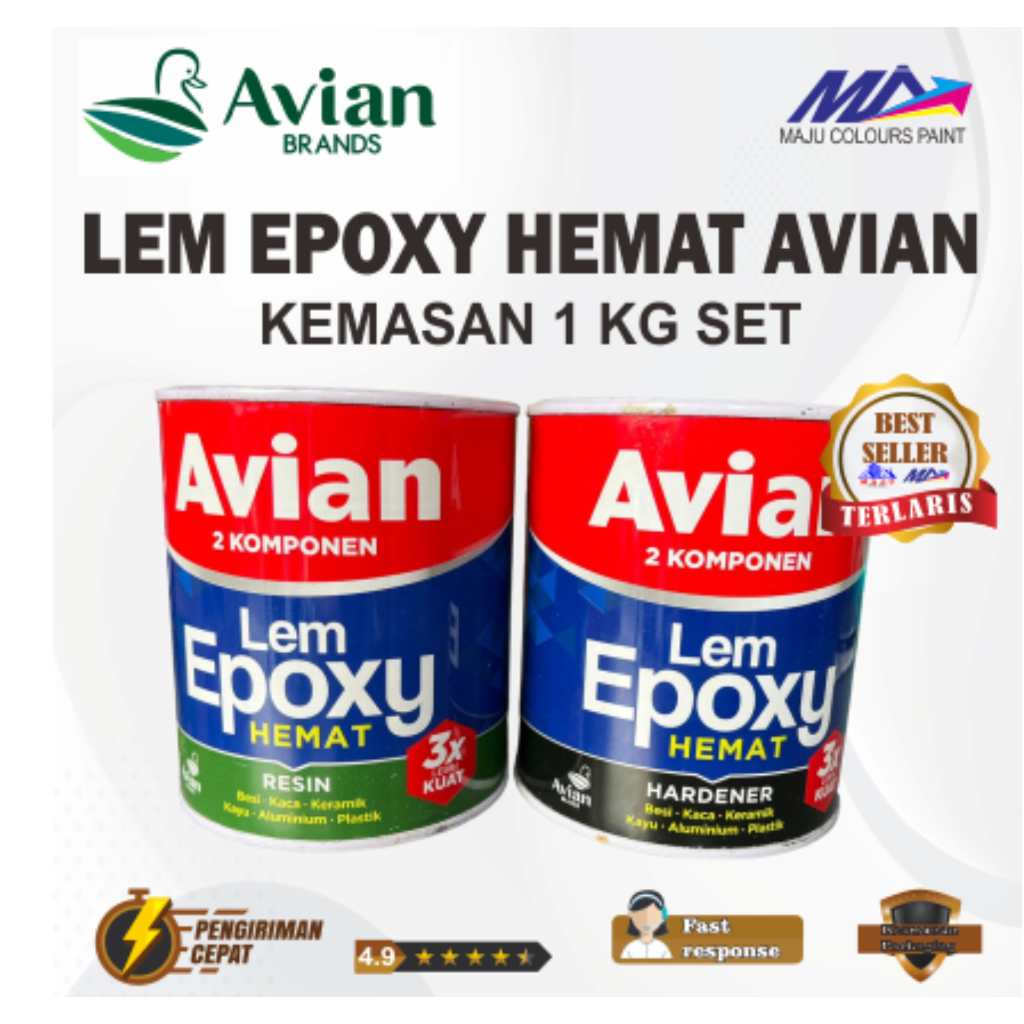 Jual LEM EPOXY AVIAN 1 KG HEMAT HARDENER RESIN EPOXY LEM AVIAN EPOXY ...