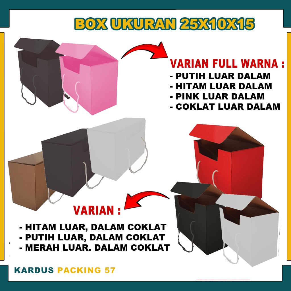 Jual Box 25x10x15 cm / Box Tas / Kardus Polos / Box Souvenir / Box ...