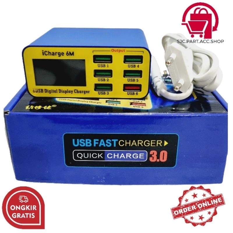 Jual Usb port Quick Charger 6 Usb icharger 6M | Shopee Indonesia