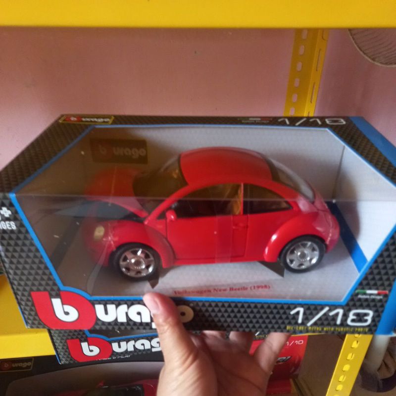 Jual diecast miniatur mobil vw volkswagen new beetle 1:18 | Shopee ...