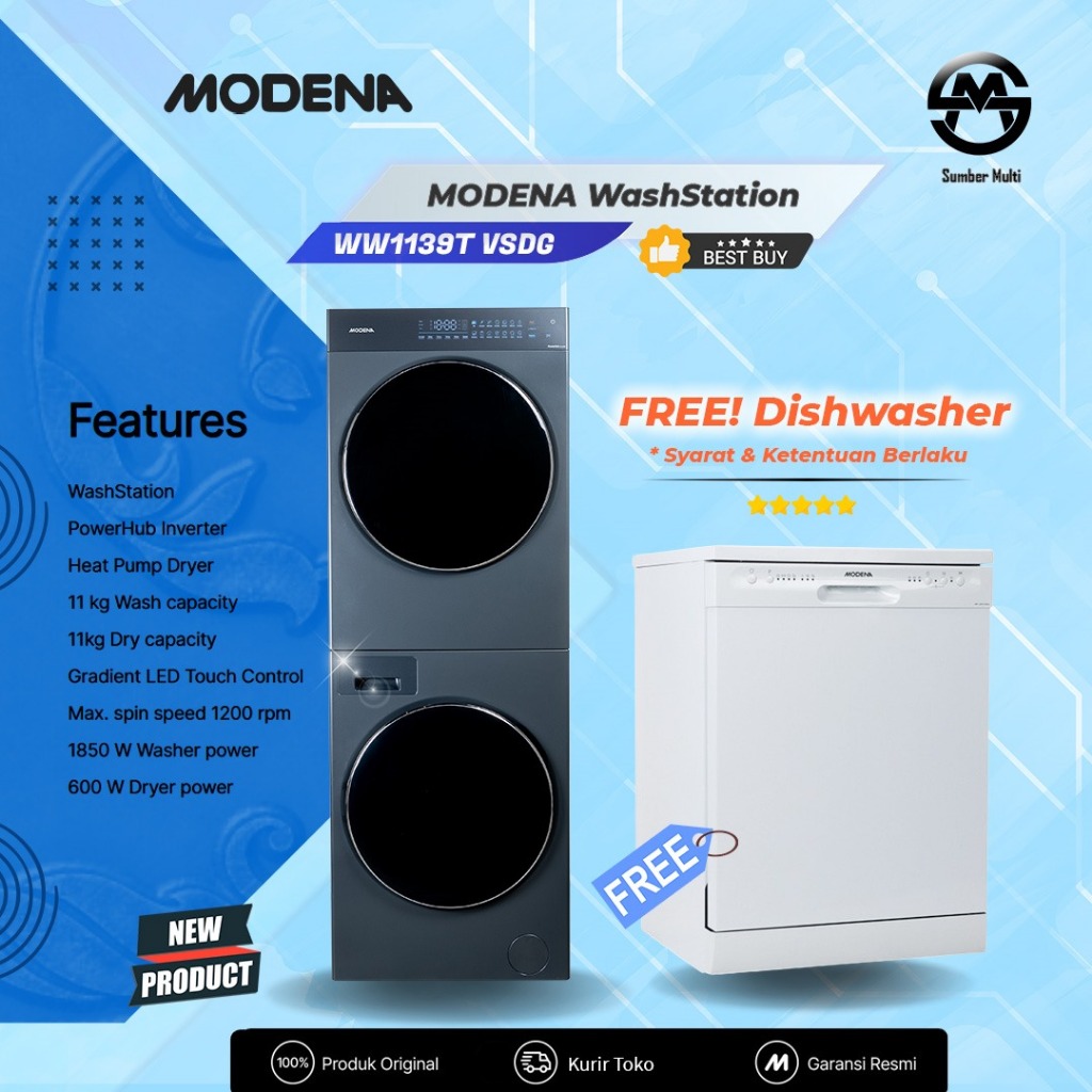 Jual Modena Wash Station Mesin Cuci Dryer Laundry - WW 1139 VSDG ...