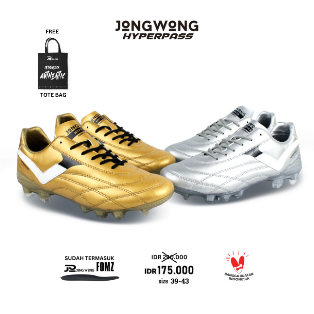 Jual Jong Wong Official - Sepatu Bola Hyperpass Silver Original ...