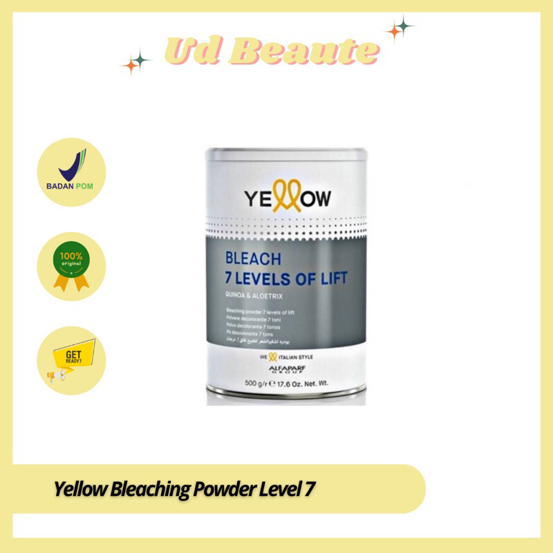Jual Yellow Bleaching Powder Bleach 7 Levels of Lift 500gr | Shopee ...