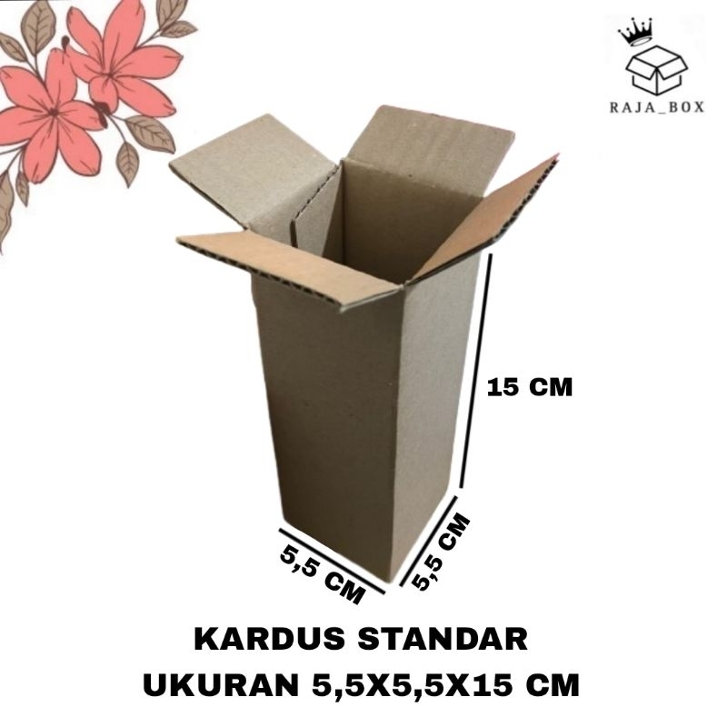 Jual Kardus Packing 5,5x5,5x15 Kardus Kemasan Packing Packaging Polos ...