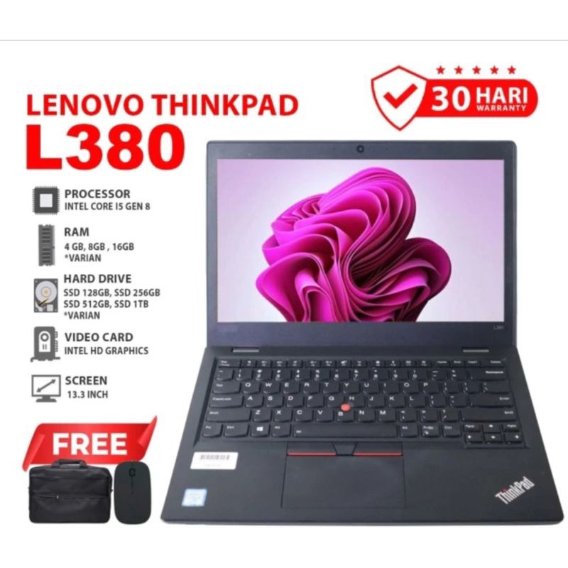 Jual Lenovo thinkpad l380 i5 gen8 ram 8gb ssd 256gb super muluss dan ...