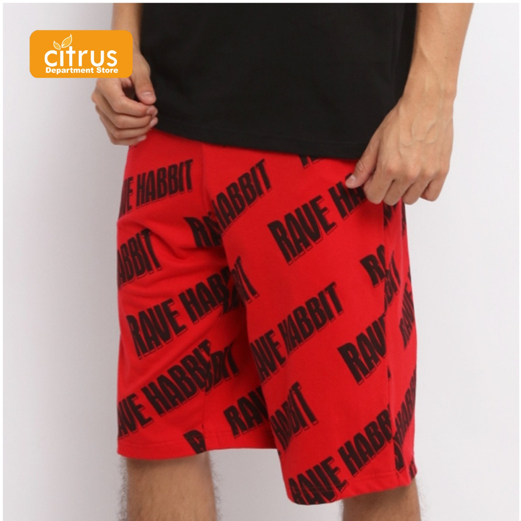 Jual Rave Habbit Lambert Celana Pendek Pria - Red | Shopee Indonesia