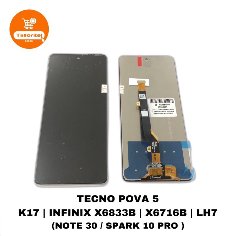 Jual LCD TOUCHSCREEN TECNO POVA 5 / K17 / INFINIX X6833B / X6716B / LH7 (NOTE 30 / SPARK 10 PRO ...