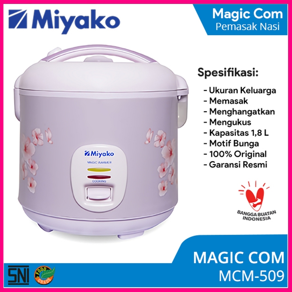 Jual Magicom Rice Cooker Miyako MCM-509 kapasitas 1.8 liter | Shopee Indonesia