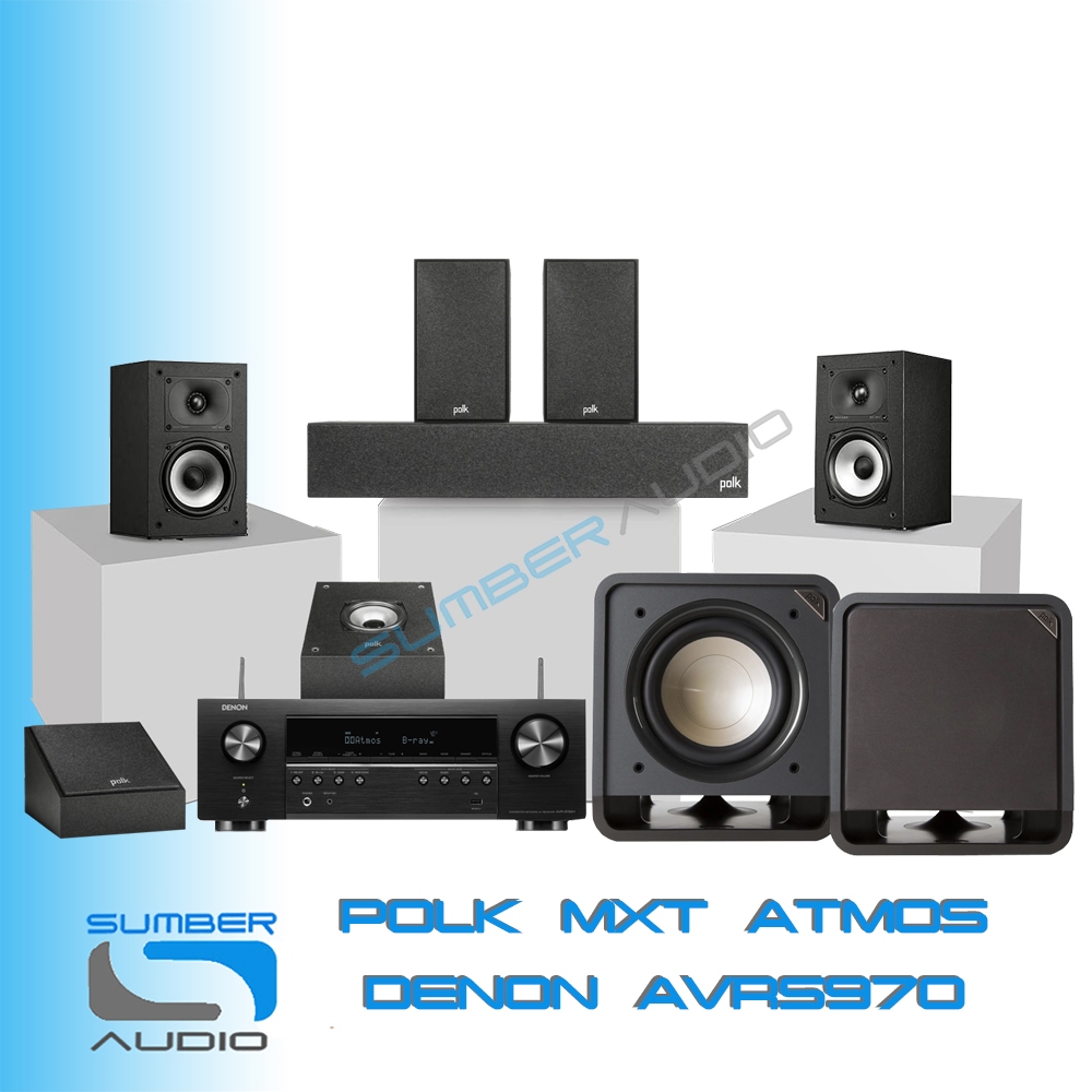 Jual Denon Home Theatre Dolby Atmos 5.2.2 AVRS970H + Polk Audio Monitor ...
