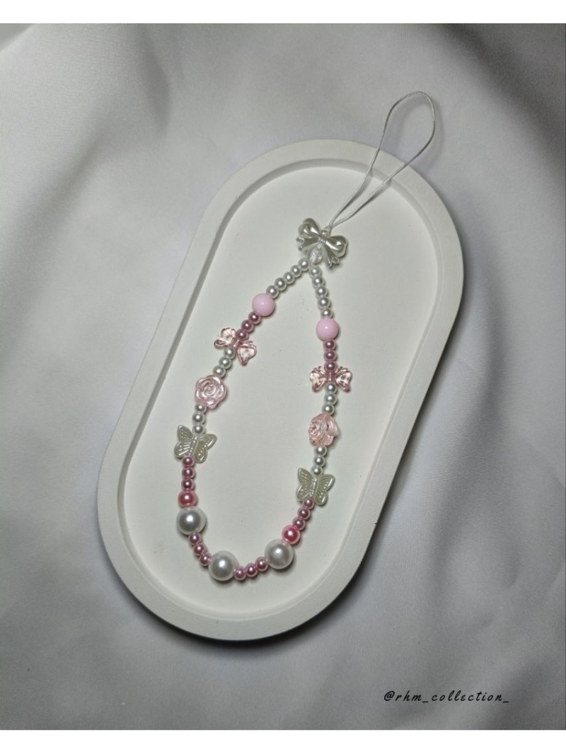 Jual Strap Phone Manik-manik Pita Bunga Aksesoris HP Gantungan Kunci ...