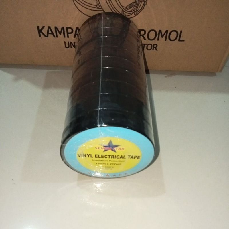 Jual VINYL ELECTRICAL TAPE 15mmx20Y ANTI BAKAR (1 pc) | Shopee Indonesia