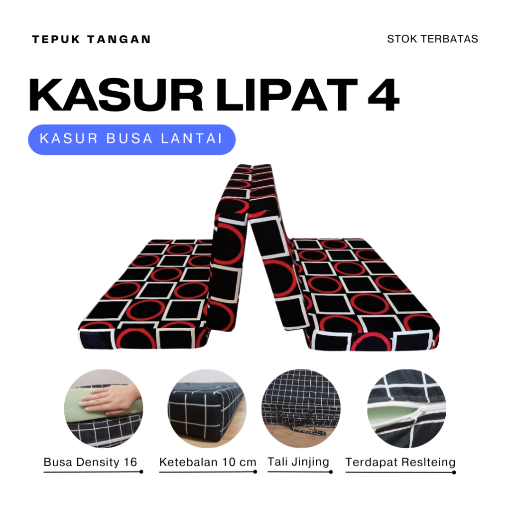 Jual KASUR BUSA LIPAT 4 TEBAL 10CM 200 X 160CM / KASUR LANTAI MATRAS ...