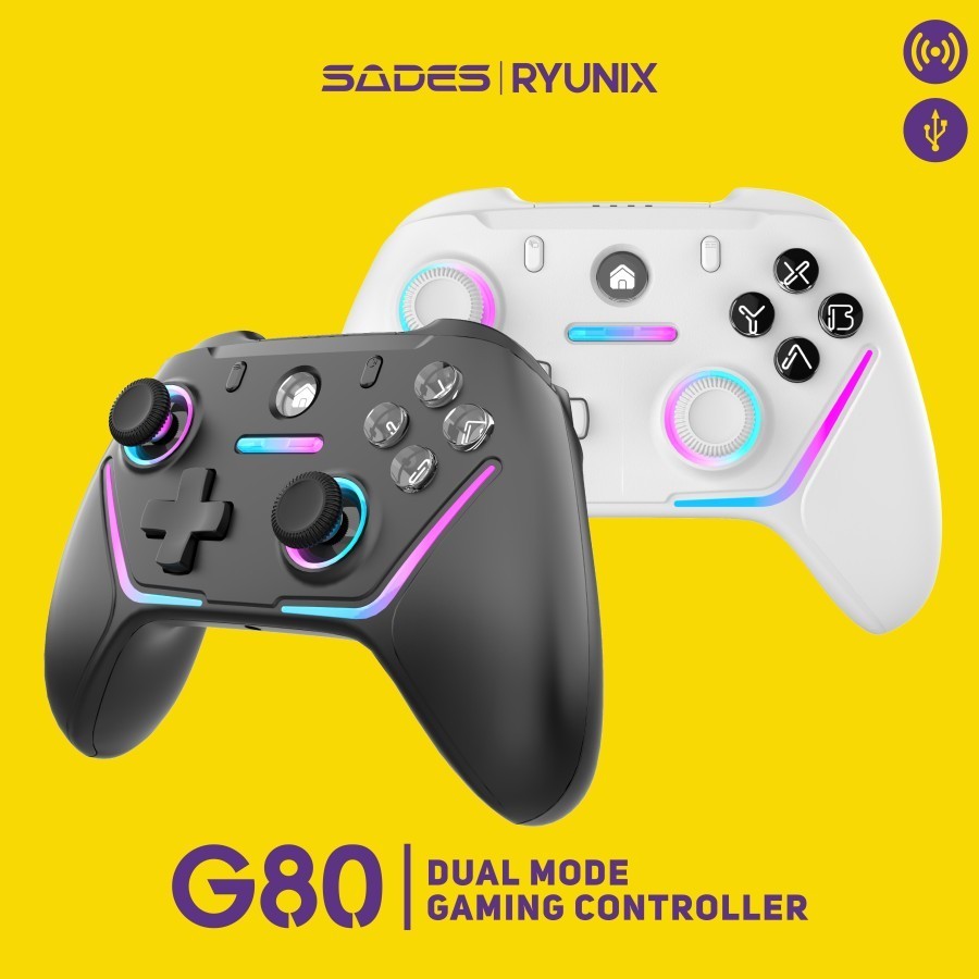 Jual Sades Ryunix G80 Gamepad Joystick Hall Effect Dual Mode Gaming ...