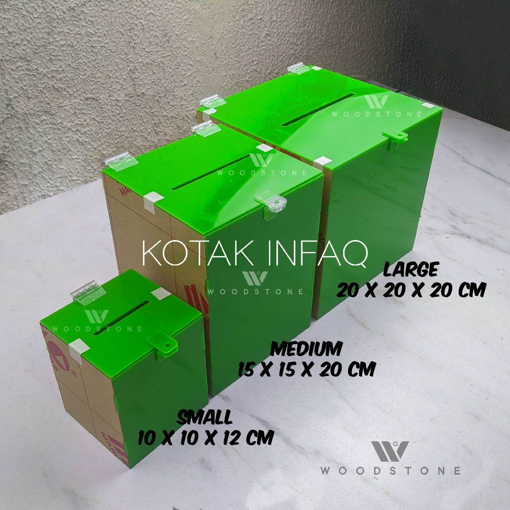 Jual Kotak Amplop Besar untuk Lebaran Akrilik / Box Amal Infaq Jumbo ...