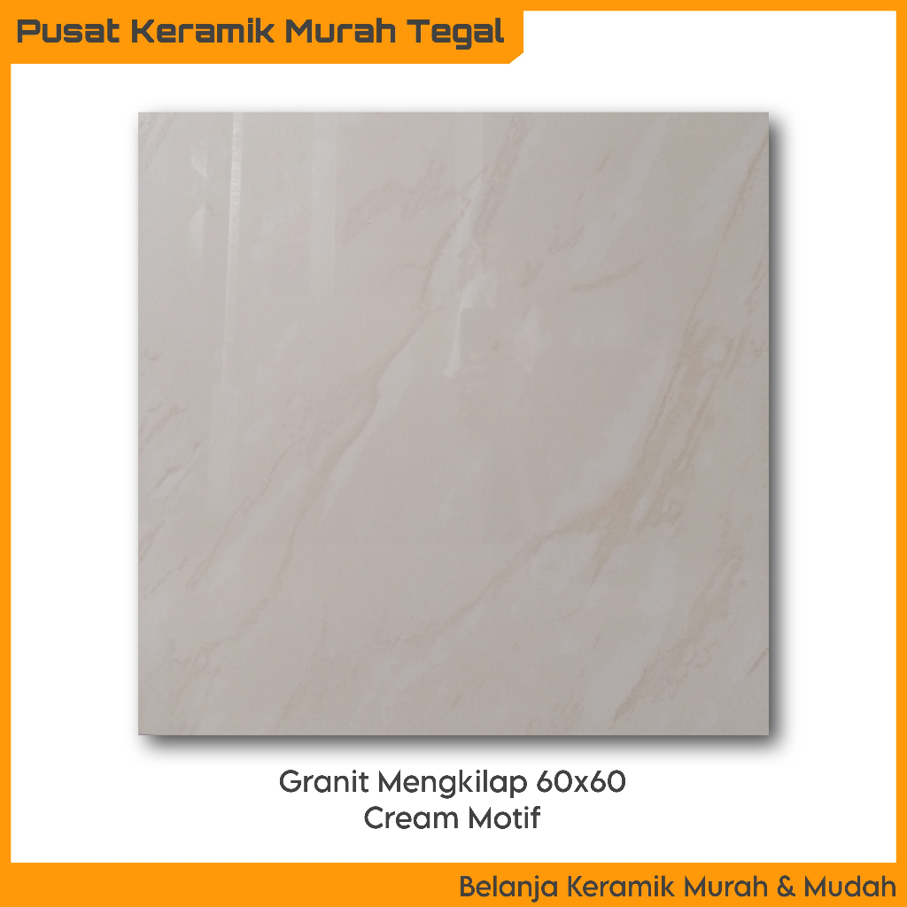 Jual Granit Tile Mengkilap 60x60 JT6833 Cream Motif Nano Polished ...