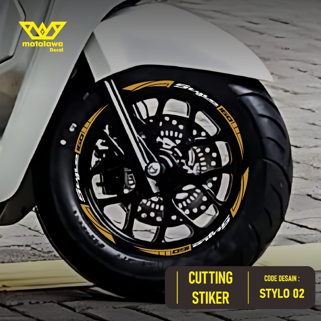 Jual CUTTING STICKER VELG STYLO 160 RING 12 STIKER LIS LIST VARIASI BAN ...