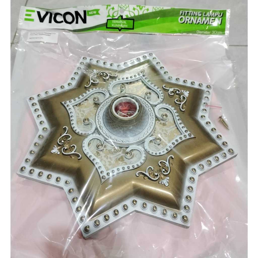 Jual Fitting Ornamen lampu plafon pvc/gypsum kap lampu fleksibe fitting ...