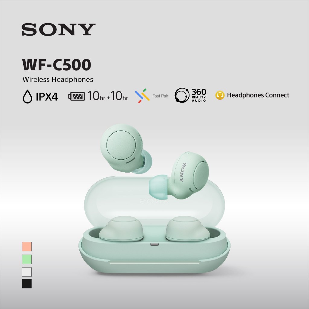 Jual SONY WF-C500 Truly Wireless Headphones / WFC500 / WF C500 - Green ...