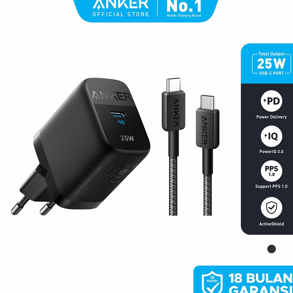 Jual KODE F7P2 Kabel Charger Anker 322 USBC to USBC Cable 3ft Braided ...
