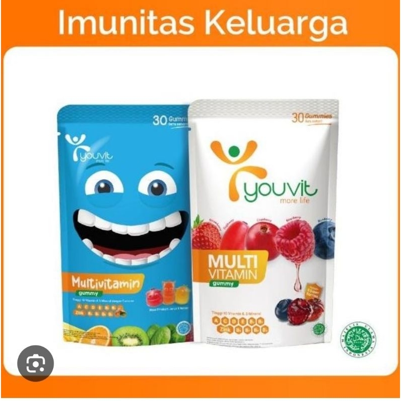 Jual Youvit gummy multivitamin (30) asli | Shopee Indonesia