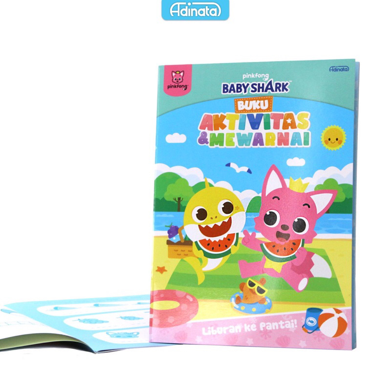 Jual Pinkfong Baby Shark Toddler Coloring Book with Bonus Stickers ...