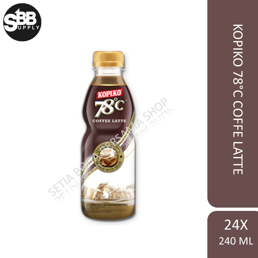 Jual KOPIKO 78C COFFE LATTE 240 ML ISI 24 BOTOL (1 KARTON/1 DUS ...