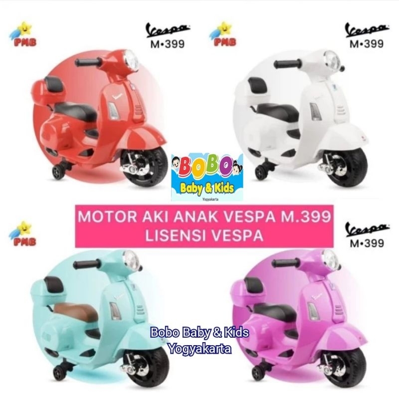 Jual Mainan Motor Aki Vespa Anak PMB M399 Lisensi Asli Vespa - Motor ...