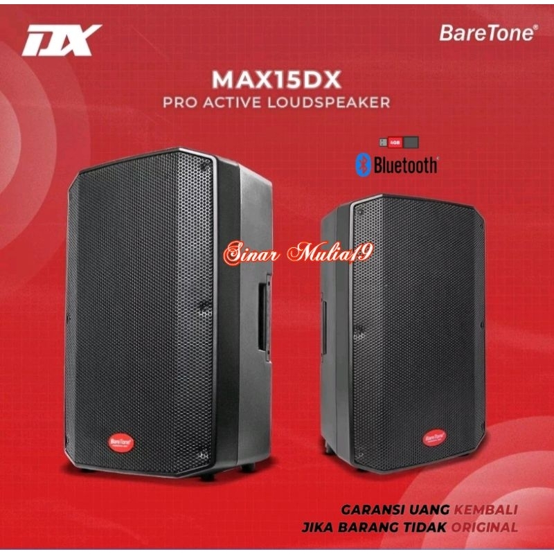 Jual BareTone Speaker Aktif 15 Inch 1000 Watt BT - USB Model MAX15DX ...
