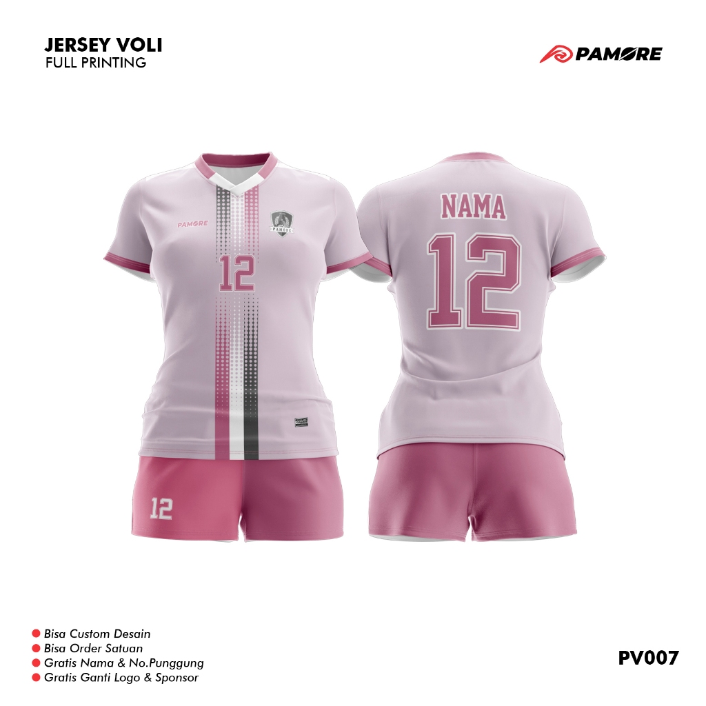 Jual Jersey Volley / Voli Custom Full Printing Bisa Satuan Free Request ...