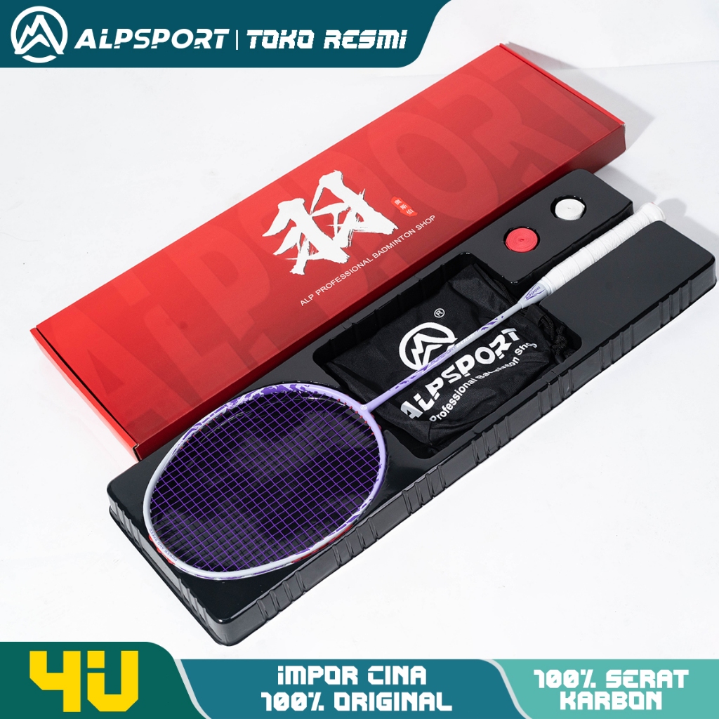 Jual ALPSPORT New SD 4U Max 28LBS 100% Full Carbon Fiber Pro Raket ...