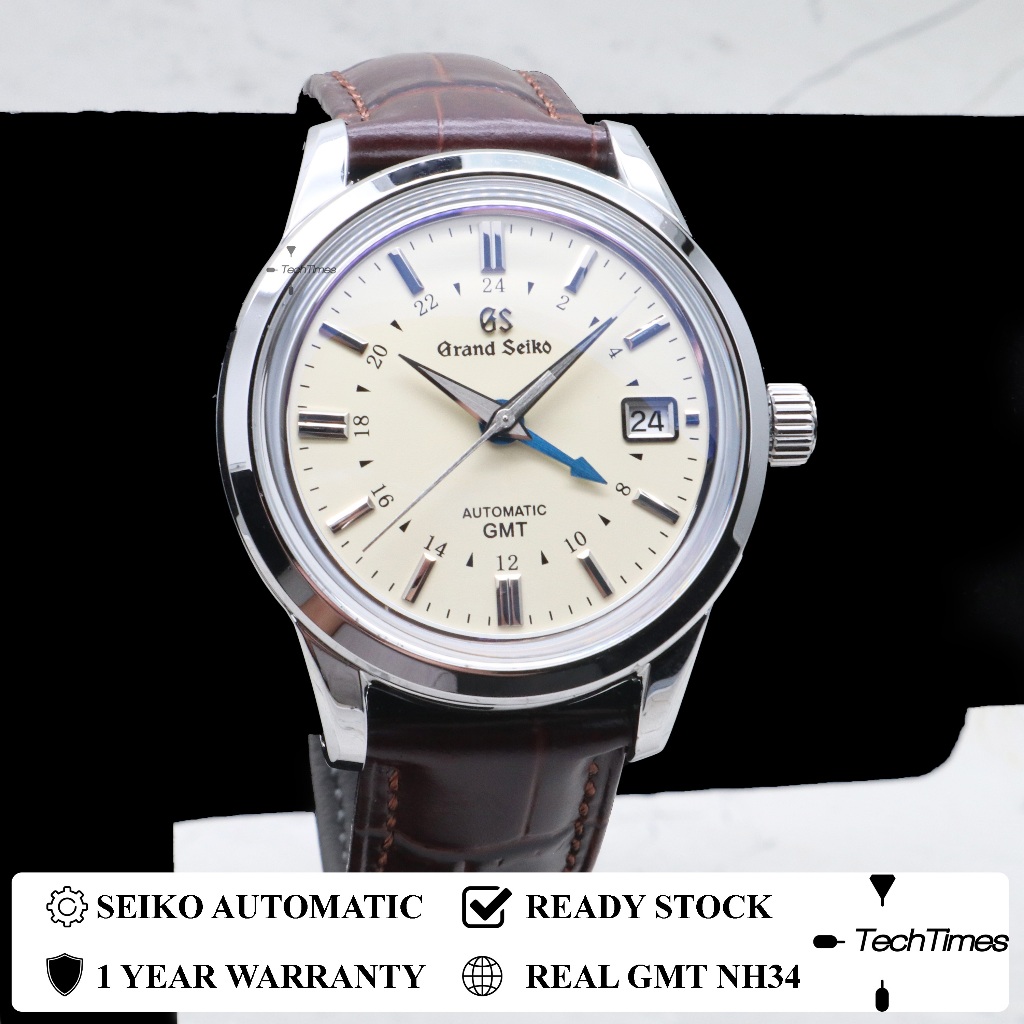 Jual Seikomod GS Seiko GS Mod GMT NH34 Automatic Cream Elegance ...