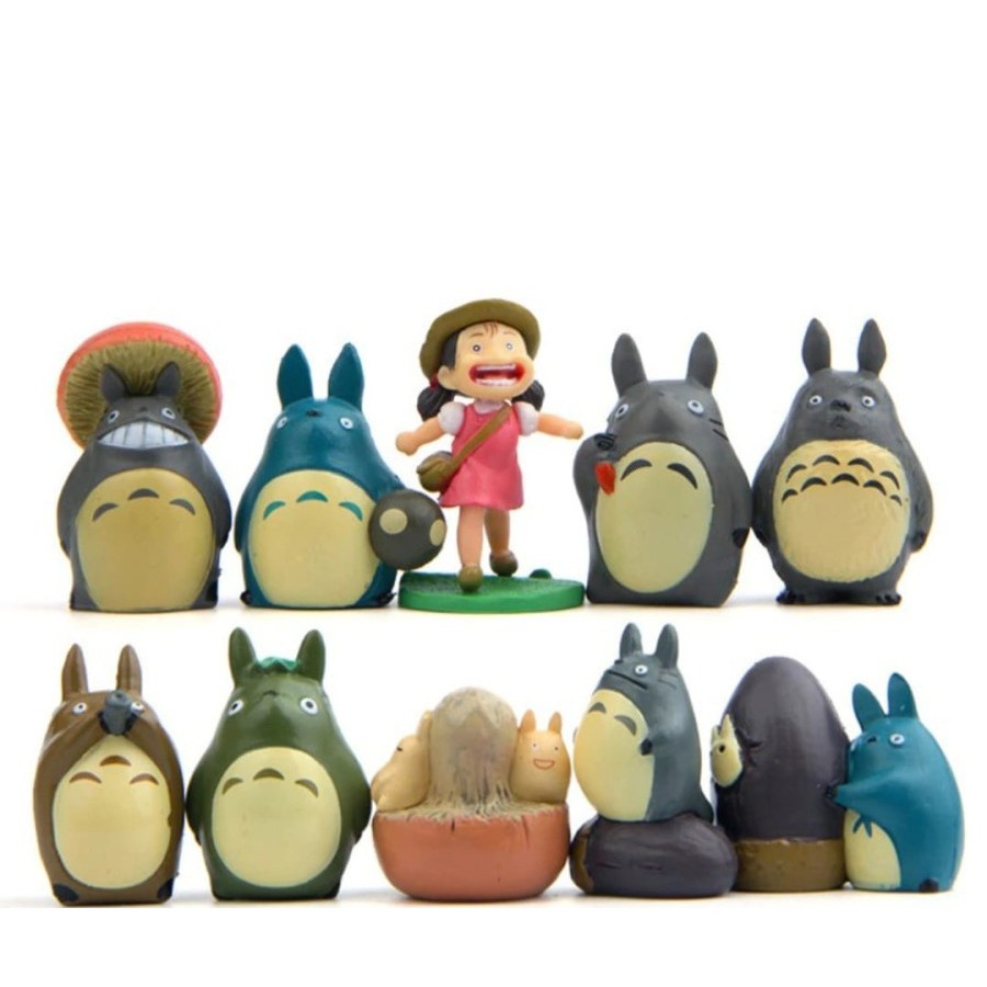 Jual FIGURE TOTORO MINI ISI 10 - TOTORO HAYAO MIYAZAKI | Shopee Indonesia