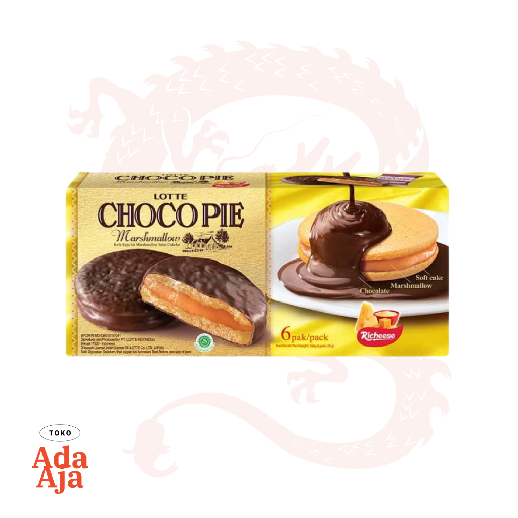 Jual Lotte Choco Pie Marshmallow Richeese 156g (6pcs) | Shopee Indonesia
