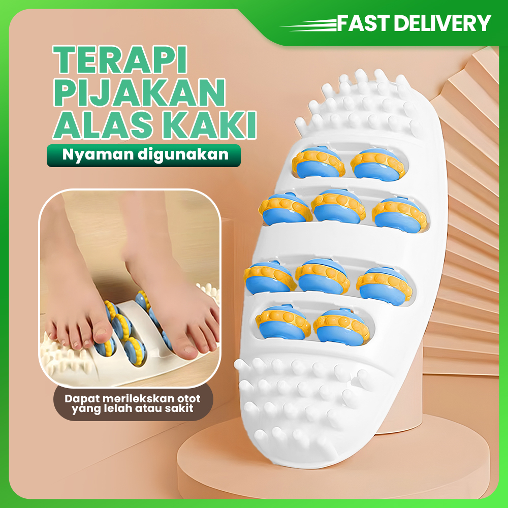 Jual [ COD ] Alat Terapi Kaki Pijat Alas Telapak Kaki Refleksi Kesehatan Akupuntur Rol Roda ...