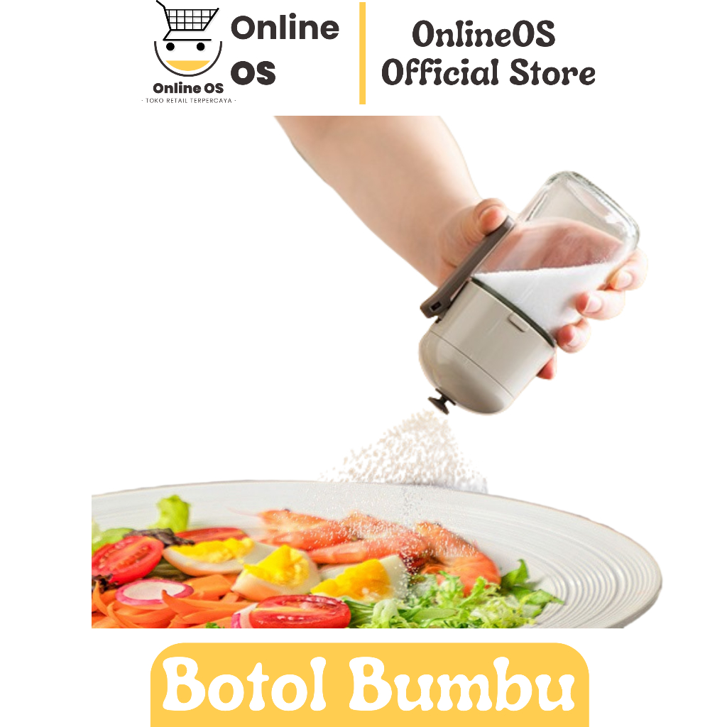 Jual TOPINCIN Botol Bumbu Dapur Bubuk Kaca Pressing Seasoning Jar 220ml ...