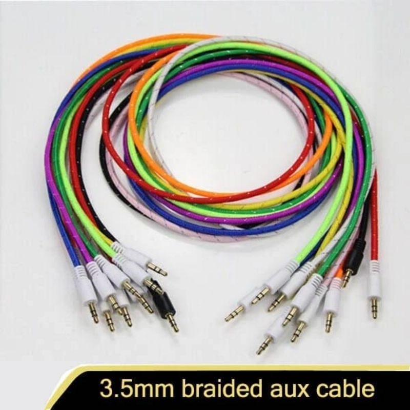 Jual KABEL AUX AUDIO 3.5MM TO 3.5MM (AZZAHRATOSERBA22) | Shopee Indonesia