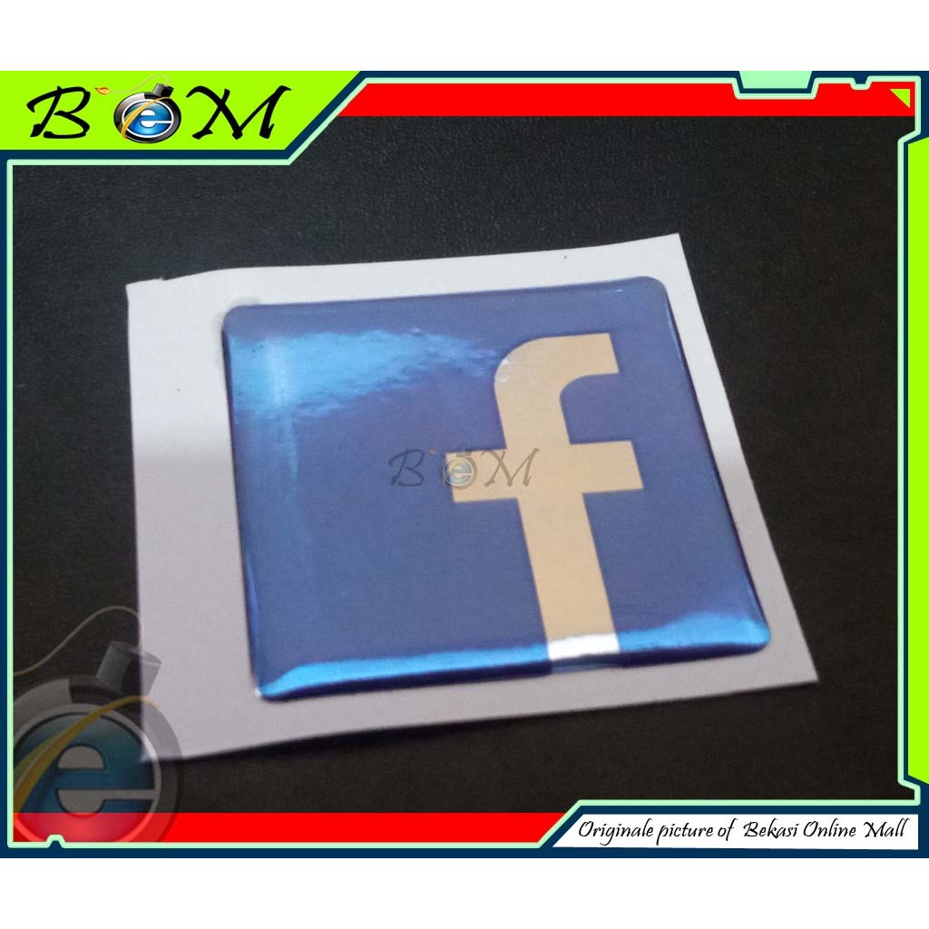Jual Sticker stiker Logo timbul aplikasi facebook fesbuk fb | Shopee ...
