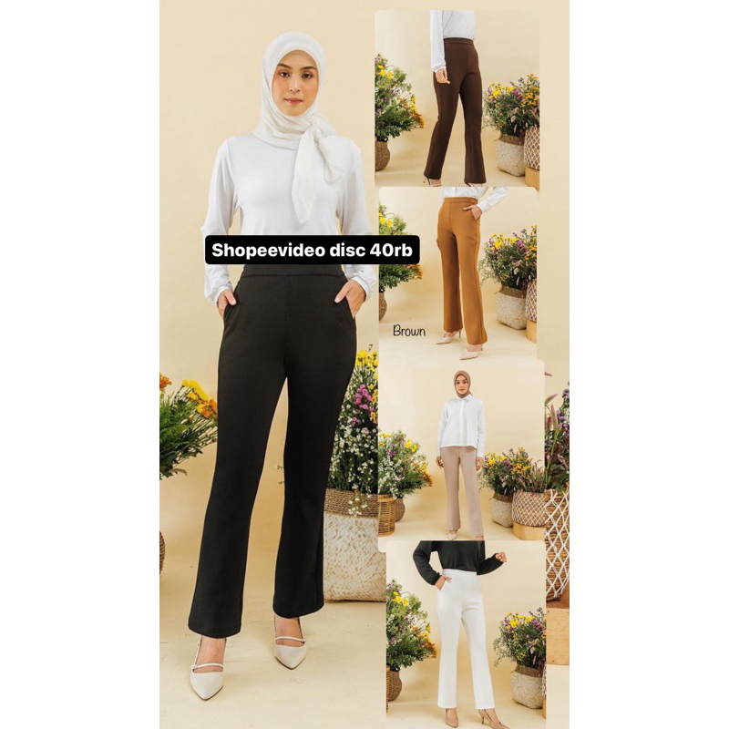 Jual KIENKA GEULIS- LIZZA PANTS- Milow pants-tailor pants (Scuba premium) | Shopee Indonesia