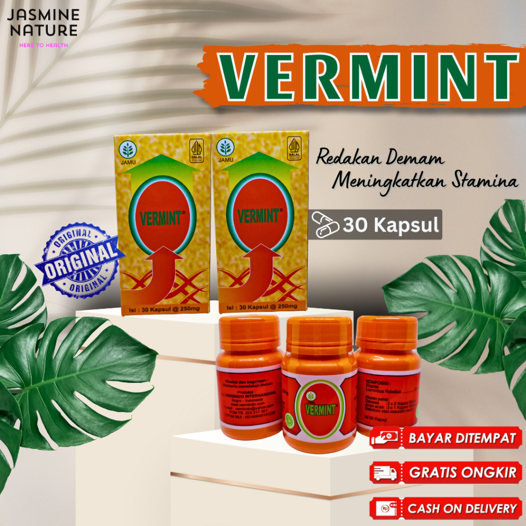 Jual Vermint Obat Tipes Kapsul Untuk Anak-Anak dan Dewasa Isi 30 Kapsul ...