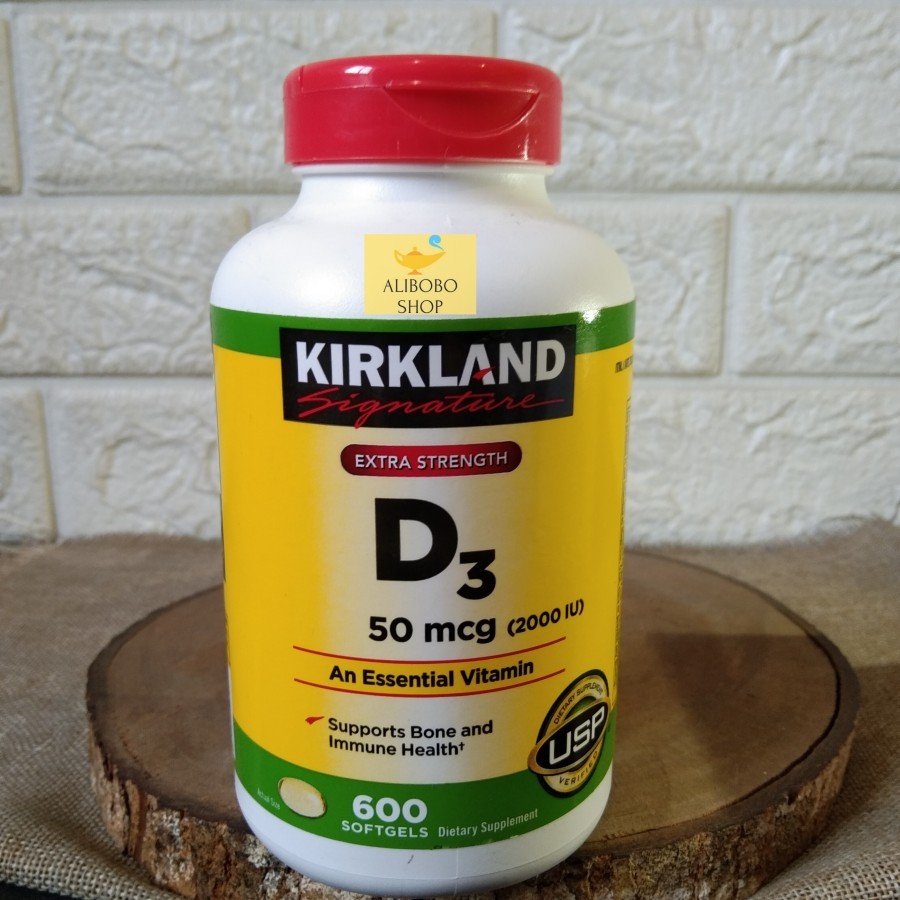 Jual kIRKLAND SIGNATURE VITAMIN D3 50MCG 2000IU 600 SOFTGELS | Shopee Indonesia