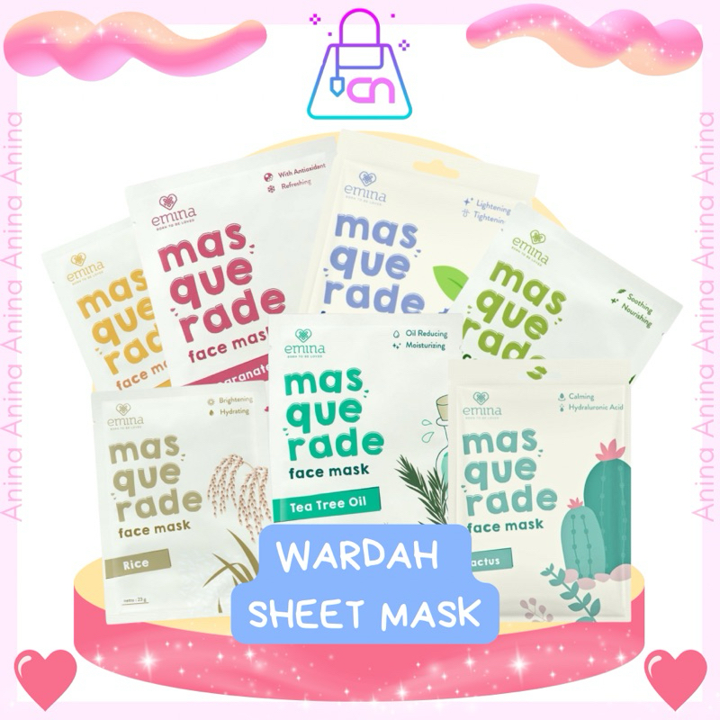 Jual Emina Face Mask Sheet Mask Masque Rade 23gr | Shopee Indonesia